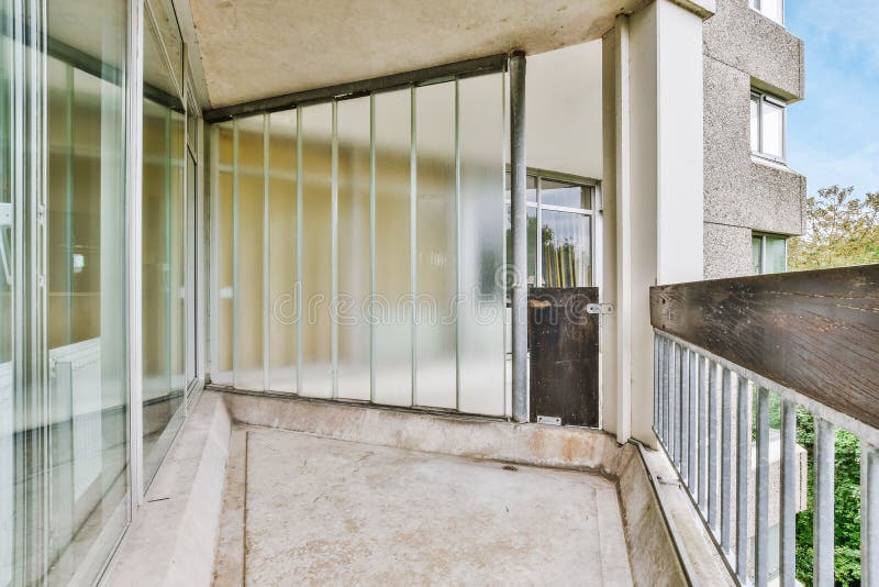 A Balcony with a View of Buildings and a Balcony Stock Image - Image of ...