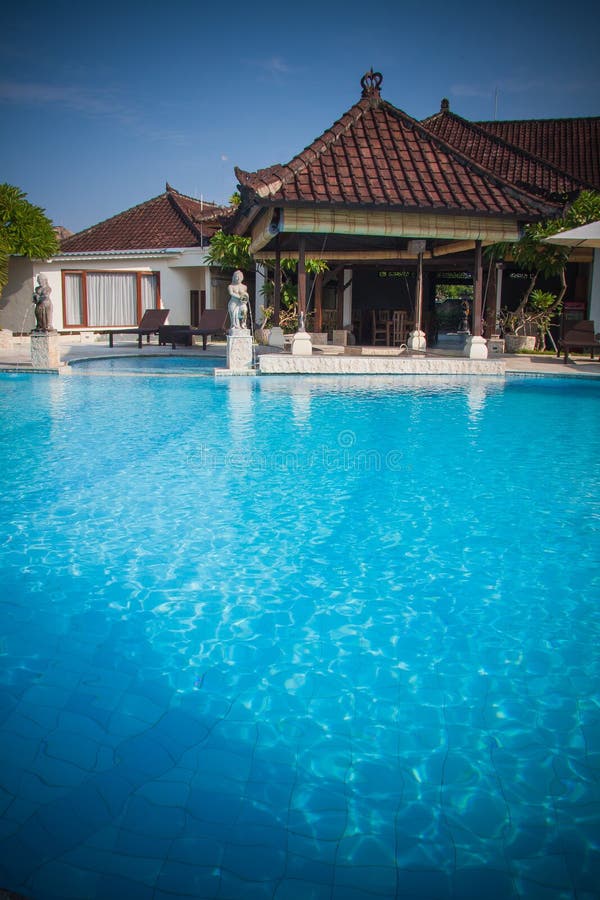Beautiful Bali pool stock image. Image of exteriors, domestic - 70391797