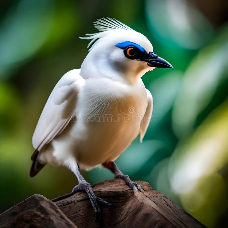 Beautiful Bali Starling Bird - Ai Generated Image Stock Illustration ...