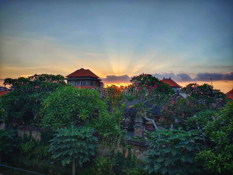Beautiful Bali sunsets stock image. Image of sunrise - 202719515