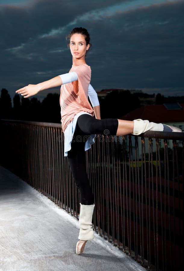 Beautiful Ballerina Dance Ballet Stock Photo - Image of fitness, green ...