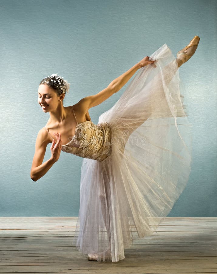 Beautiful Ballerina Dancing Isolated Stock Image Image Of Clothing