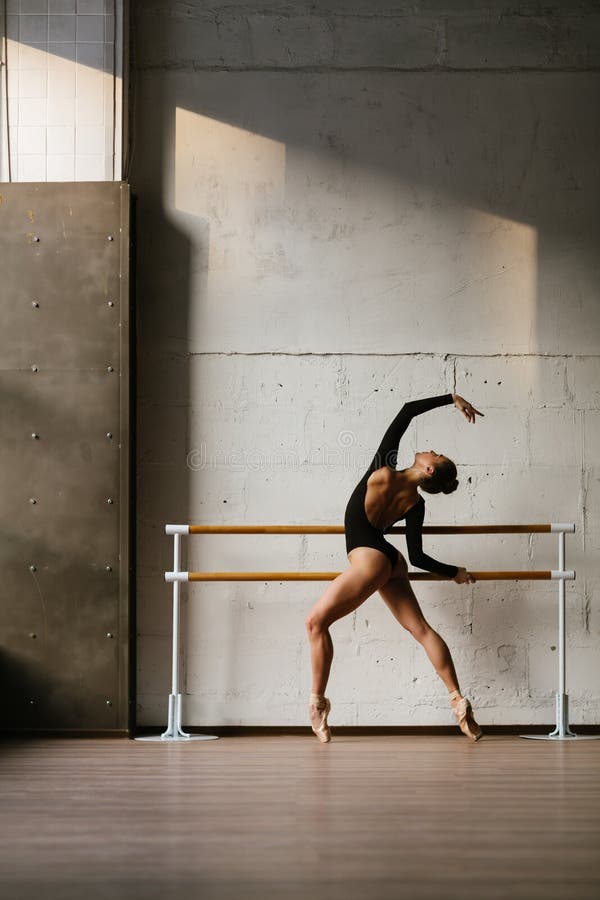 Beautiful Ballerina Training in the Class Stock Photo - Image of chic ...