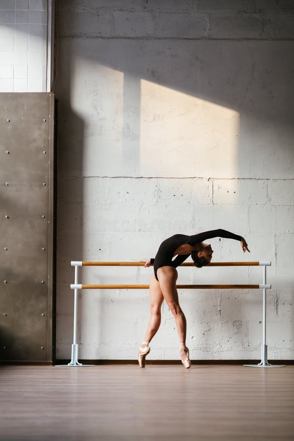 Beautiful Ballerina Training in the Class Stock Image - Image of adult ...