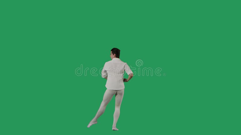 Beautiful Ballet Dancer on Green Screen. Elegant Dance Element from ...
