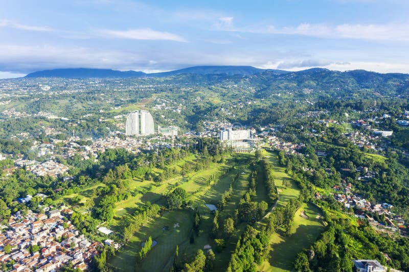 Beautiful Bandung Cityscape With Golf Course Stock Photo - Image of ...