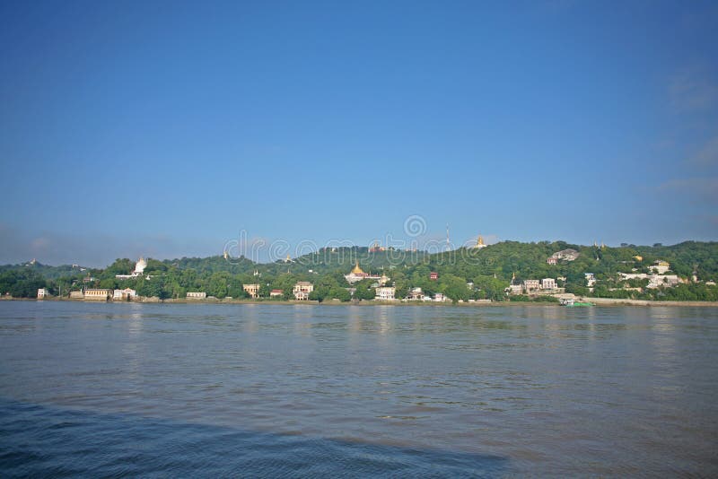 Temples by the Irrawaddy River Stock Image - Image of gleam, front ...