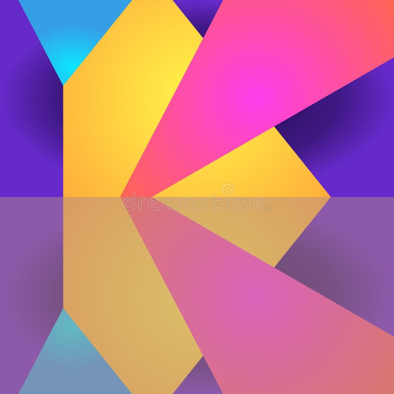 Beautiful Banner with Geometric Pattern Reflected in the Mirror. Stock ...