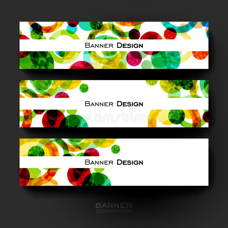 Beautiful Banner Vector Template with Abstract Background Stock Vector ...