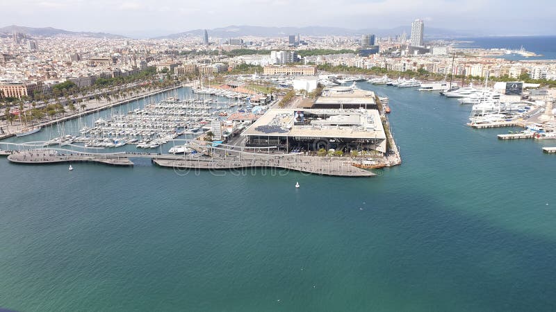 Beautiful Barcelona Sea View from Funicular Editorial Stock Image ...
