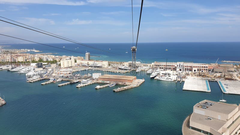 Beautiful Barcelona Sea View from Funicular Editorial Image - Image of ...