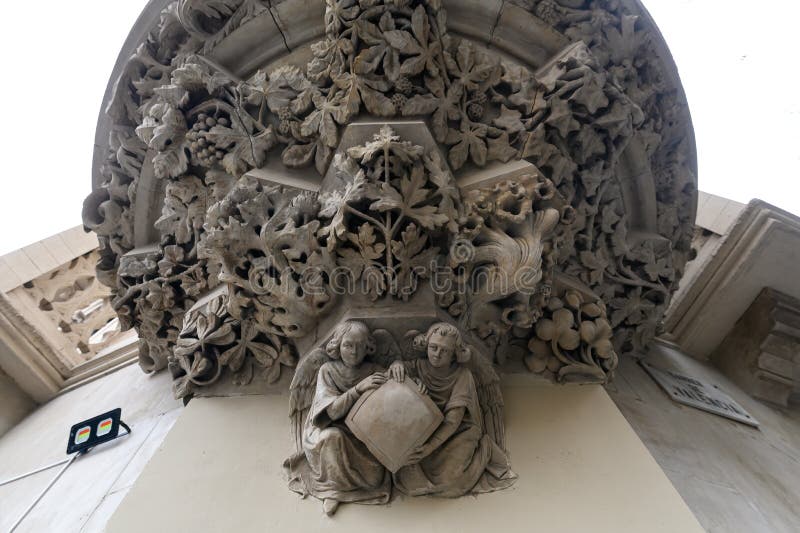 Bas-relief of a Building in the Center of Barcelona, Spain Stock Image ...