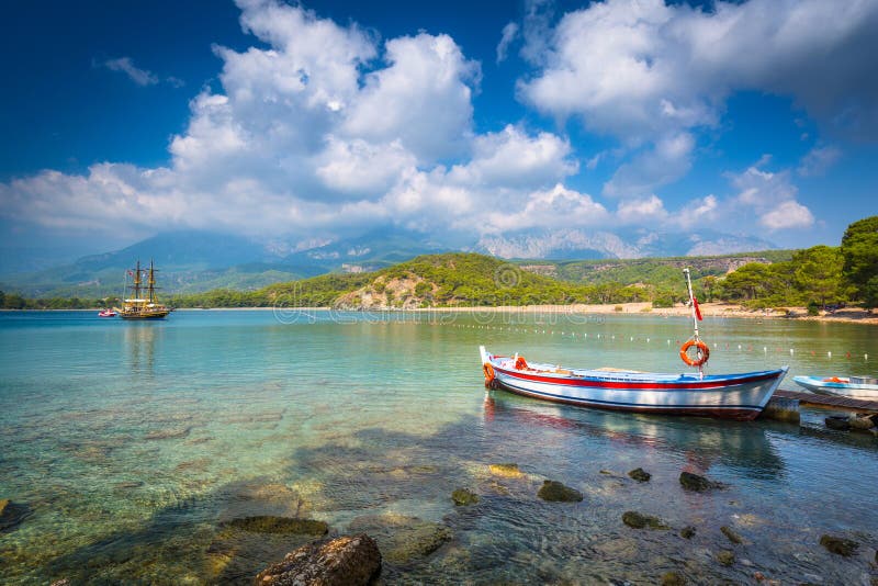 Beautiful Bay at the Ancient Phaselis City, Turkey Stock Photo - Image ...