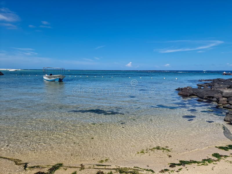 Beautiful Beach and Blue Sky with White Clouds in Okinawa, Japan Stock ...