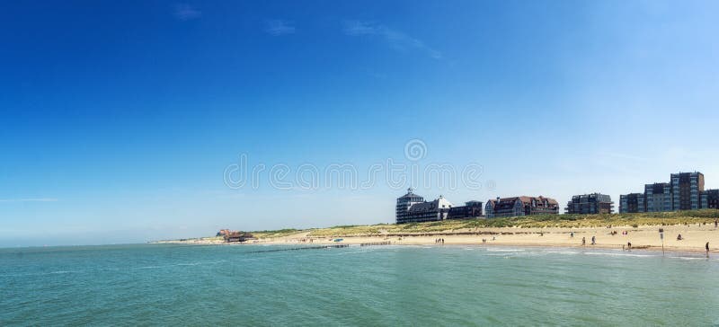 Cadzand Beach, North Sea, Netherlands Stock Photo - Image of evening ...
