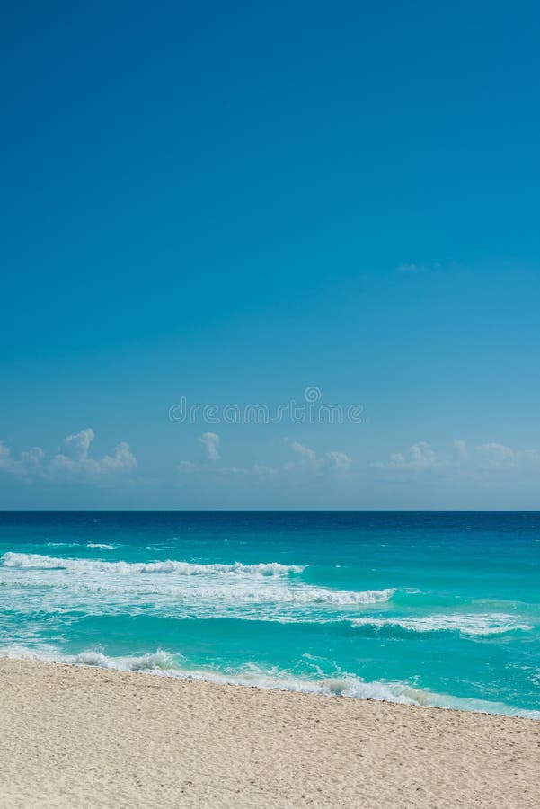 Beautiful Beach in Cancun, Quintana Roo Stock Photo - Image of season ...