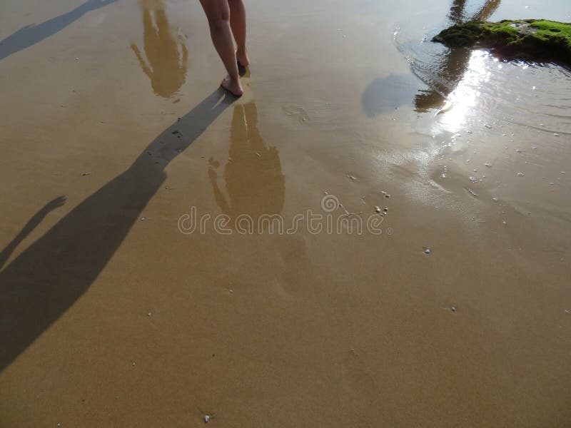 Beautiful Beach with Clean Waters and Sparkling Sand Stock Photo ...
