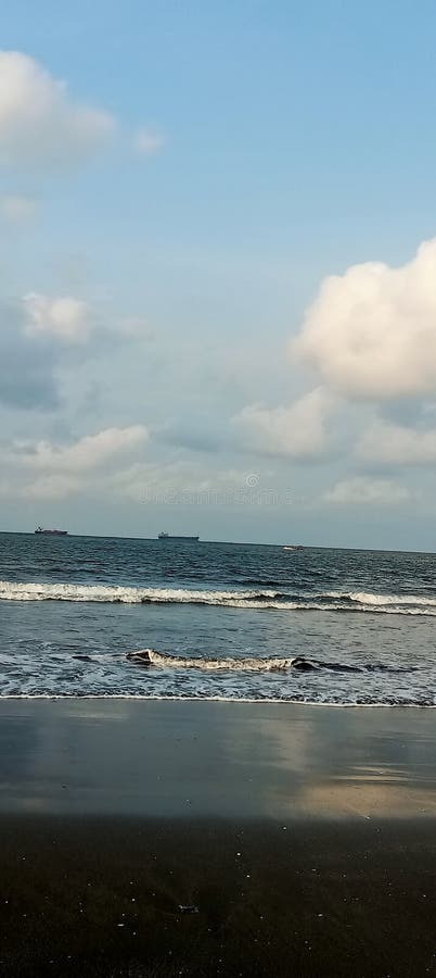 Beautiful and Beautiful Beach during the Day and Very Blue Water Stock ...