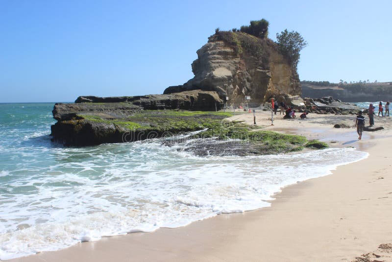 Beautiful Beach in East Java Indonesian Stock Photo - Image of tourism ...