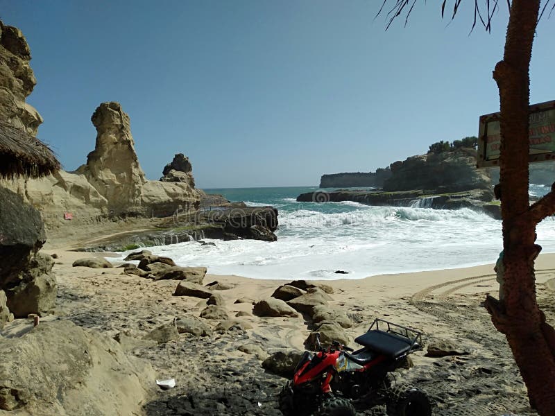 Beautiful Beach in East Java Indonesian Stock Photo - Image of java ...