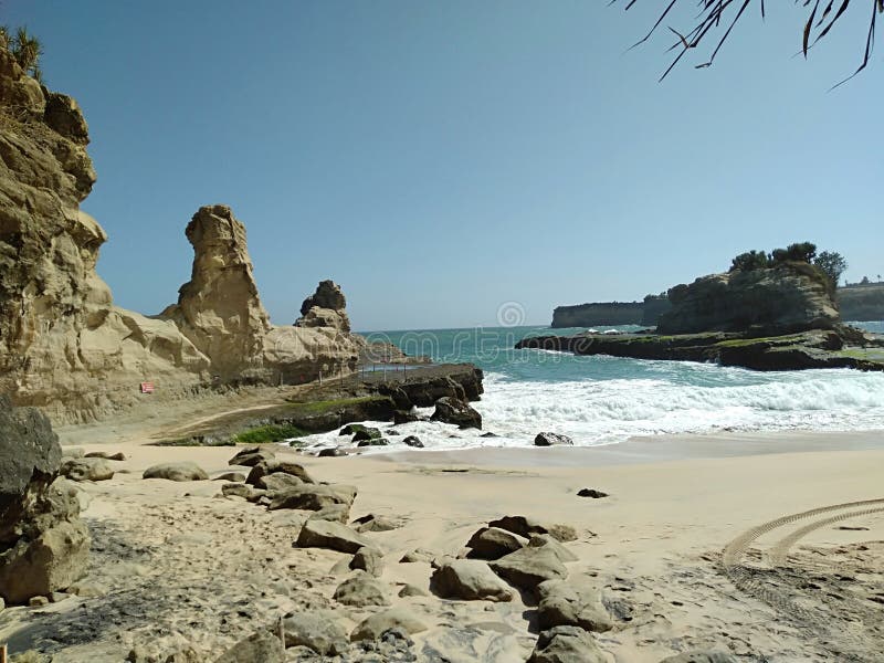 Beautiful Beach in East Java Indonesian Stock Photo - Image of ...