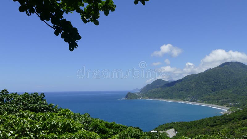 Beautiful Beach on the East of Taiwan with Nice View and Sea Stock ...