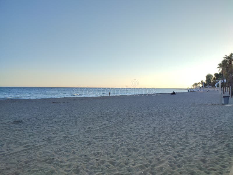 Beautiful Beach at the End of the Day Stock Photo - Image of beach ...