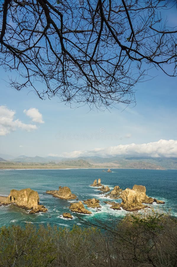 Beautiful Beach in Jember East Java Indonesia Stock Photo - Image of ...