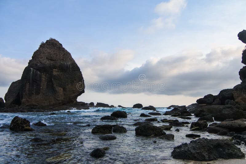 Beautiful Beach in Jember East Java Indonesia Stock Image - Image of ...