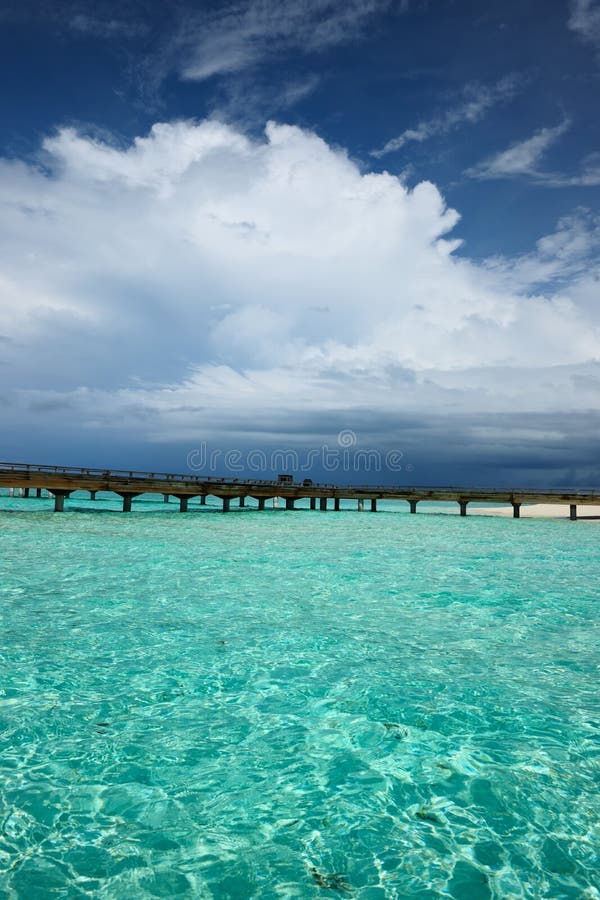 Beautiful beach with jetty stock image. Image of idyllic - 29504333