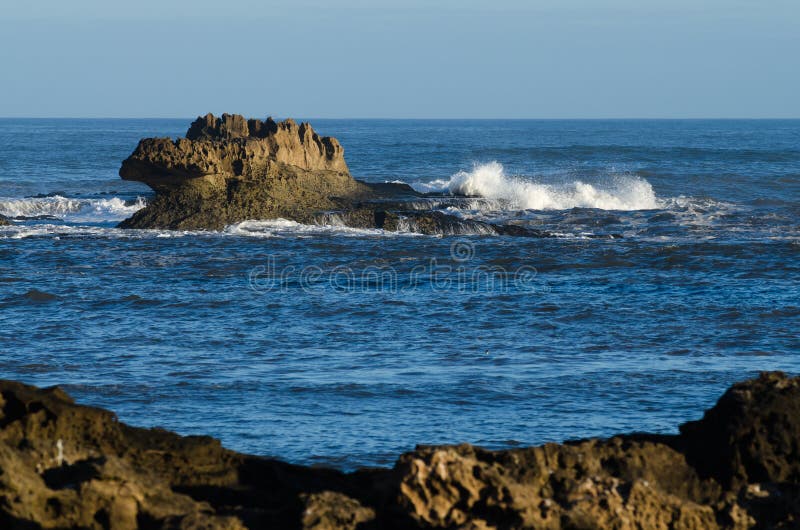 Beautiful Beach Landscape with Big Rocks Stock Image - Image of coast ...