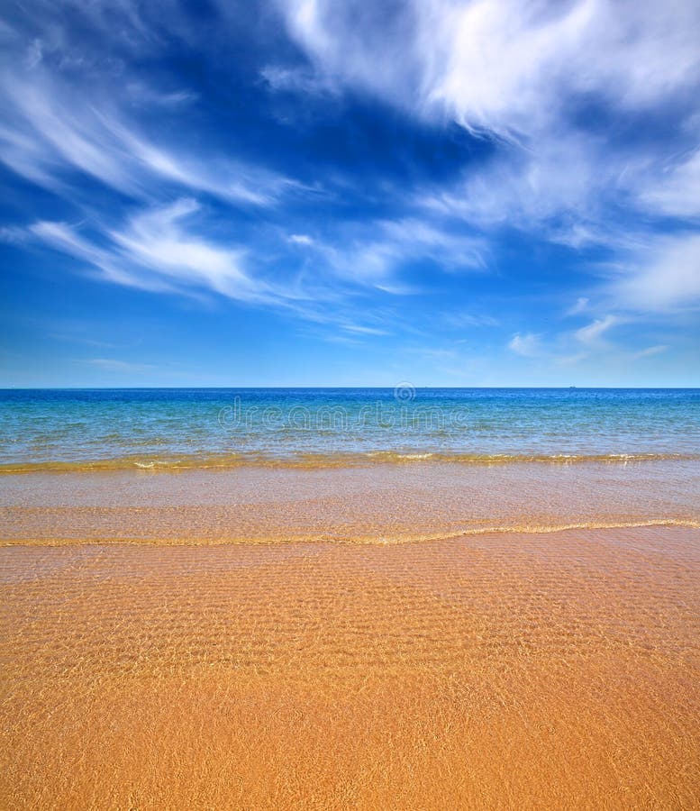 Beautiful beach landscape stock image. Image of blue - 34871555