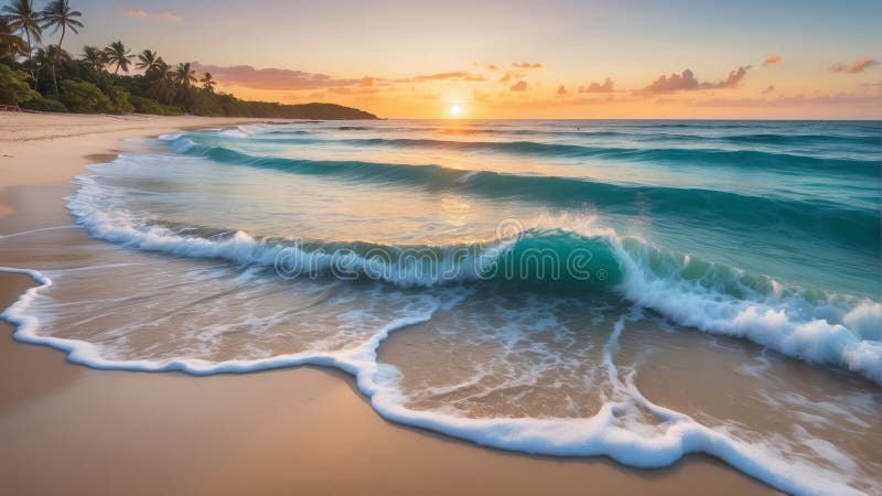 Beautiful Beach Landscape, Summer Vacation Concept, Tropical Beach ...