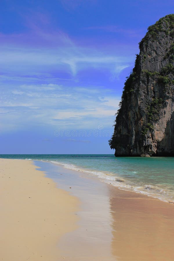 Beautiful Beach and Limestone Cliff. Stock Photo - Image of cliff ...