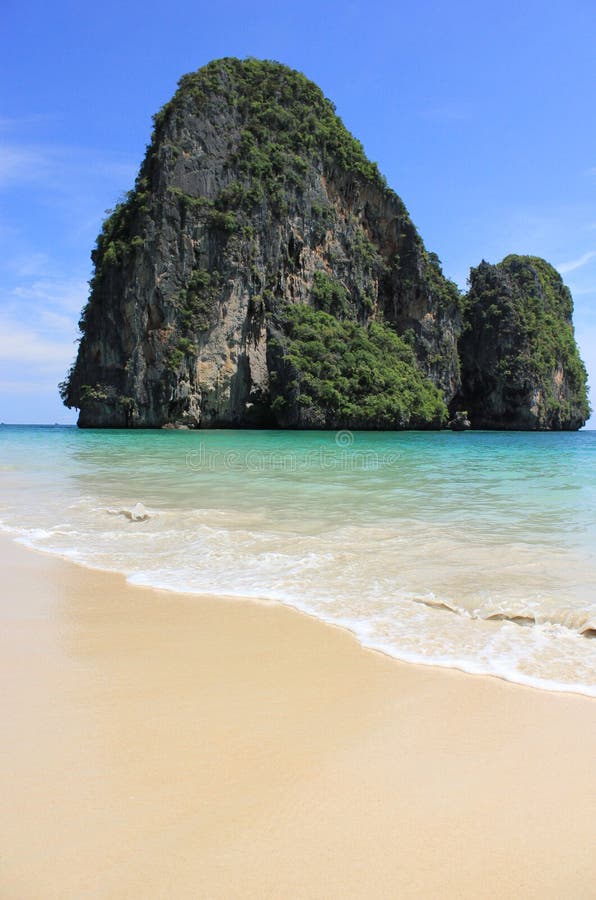 Beautiful Beach and Limestone Island Stock Photo - Image of rocks ...