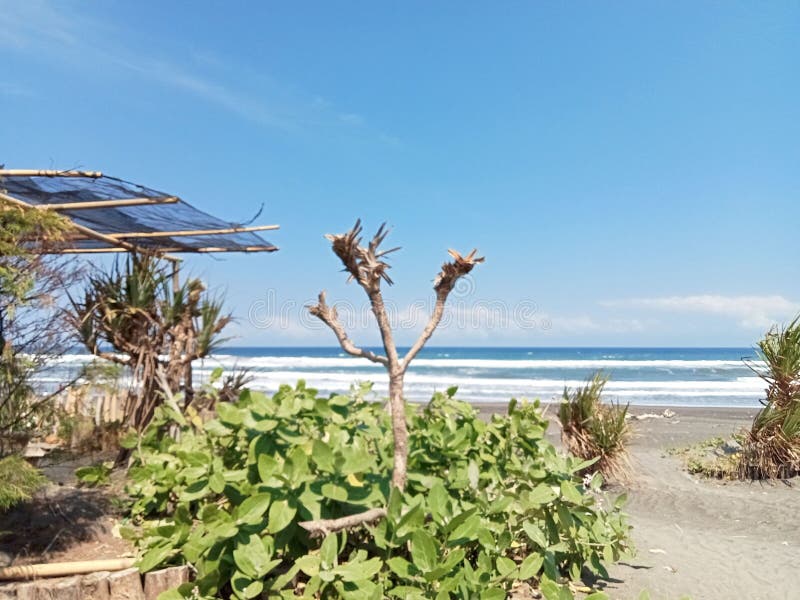 Beautiful Beach Located in the South of the Island of Java, Indonesia ...