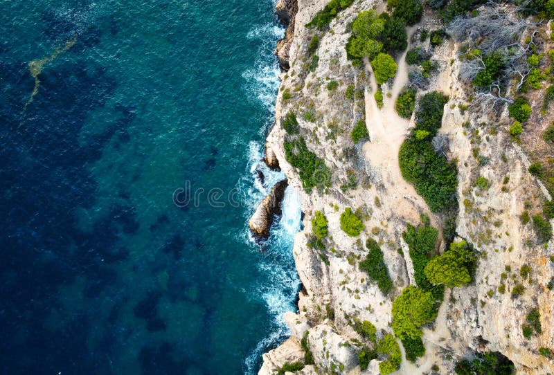 Beautiful Beach on the Mediterranean Coast Stock Photo - Image of ...