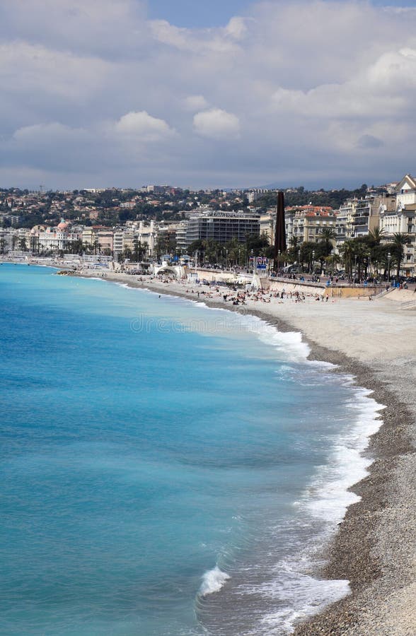 Beautiful Beach in Nice during Summer Editorial Stock Photo - Image of ...