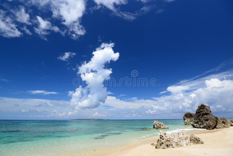 Beautiful beach in Okinawa stock image. Image of clean - 38076985