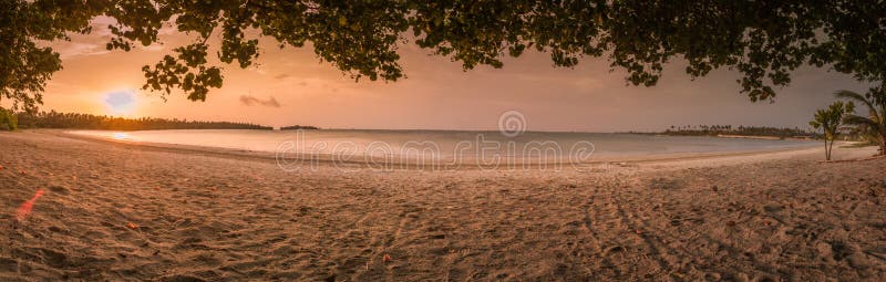 Beautiful Beach with Panoramic View Stock Image - Image of mountain ...
