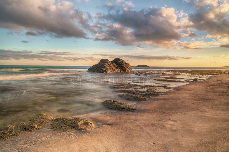 Beautiful Beach and Rock Views Stock Photo - Image of sunset, views ...