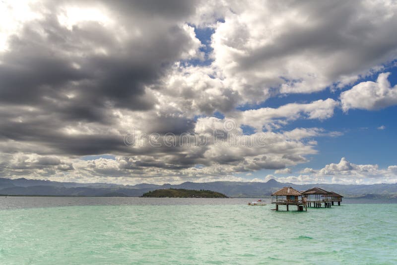 Beautiful Beach Sand Bar at Dumaguete Stock Image - Image of cloud ...