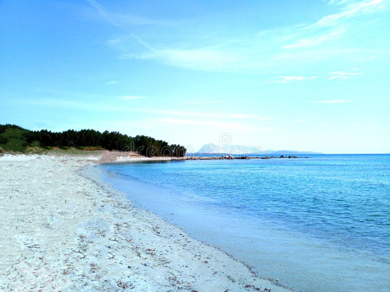 Beautiful Beach in Sardinia. View of the Blue Sea Stock Image - Image ...