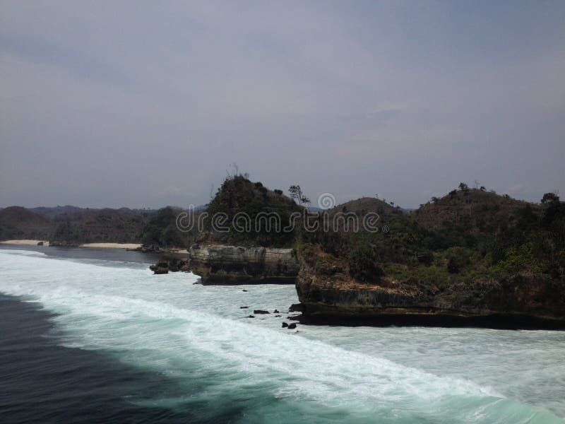 Beautiful Beach Scenery in Malang, East Java, Indonesia the Beach is ...