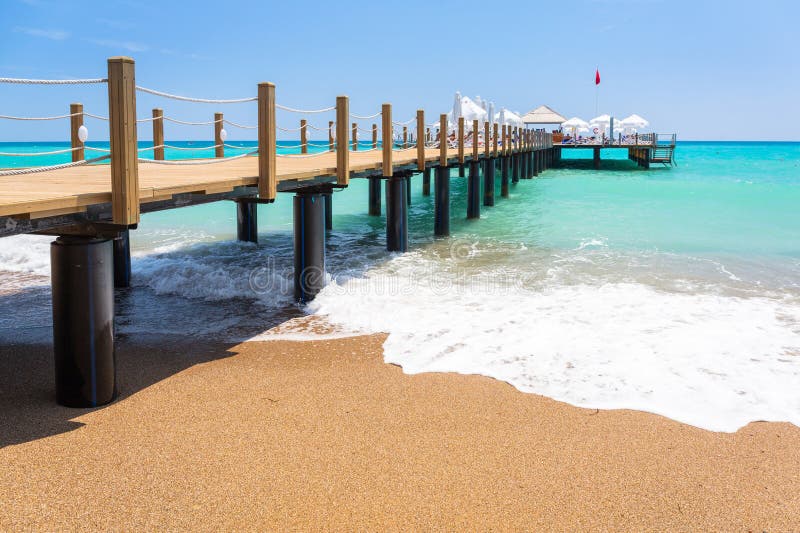 Beautiful Beach Scenery on Turkish Riviera Near Side Stock Photo ...