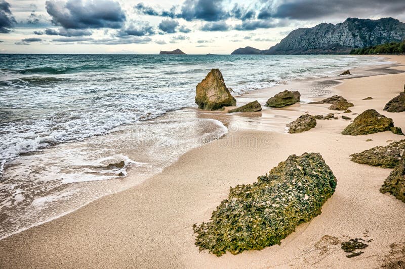 Beautiful Beach Scenes in Oahu Hawaii Stock Photo - Image of scenes ...