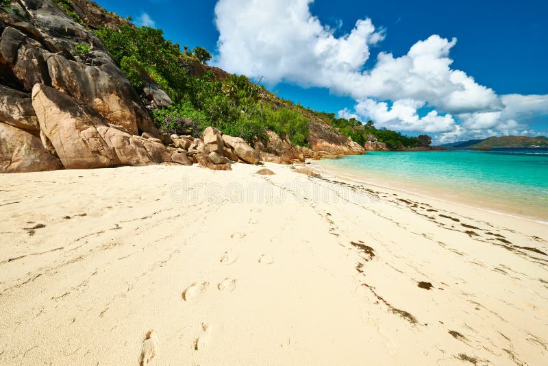 Beautiful Beach at Seychelles Stock Photo - Image of tranquil, nature ...