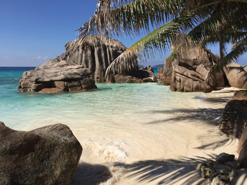 Beautiful Beach on the Seychelles Stock Image - Image of dream, stones ...