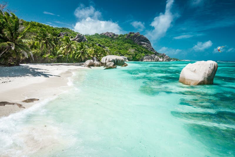 Beautiful Beach of Seychelles Stock Photo - Image of outdoor, digue ...