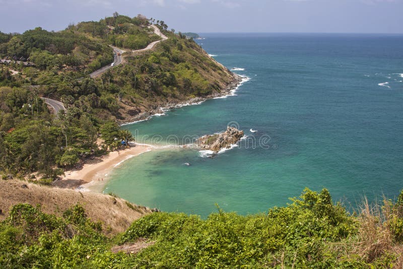 Beautiful Beach Shot from the Hill Stock Image - Image of nature ...